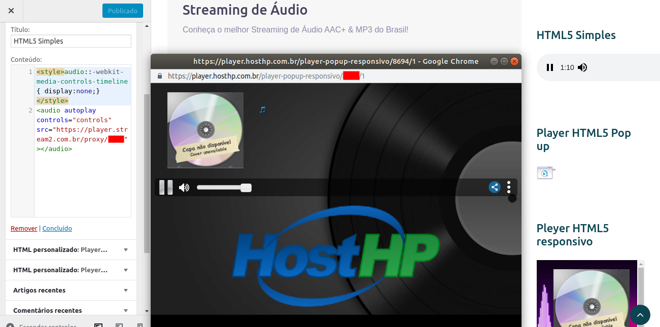 Atualize seus players em HTML5 com o link https - HostHP