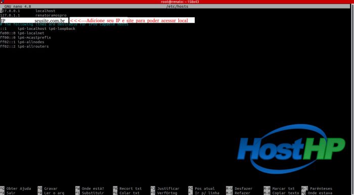 Pré-visualização do site via arquivo hosts - HostHP